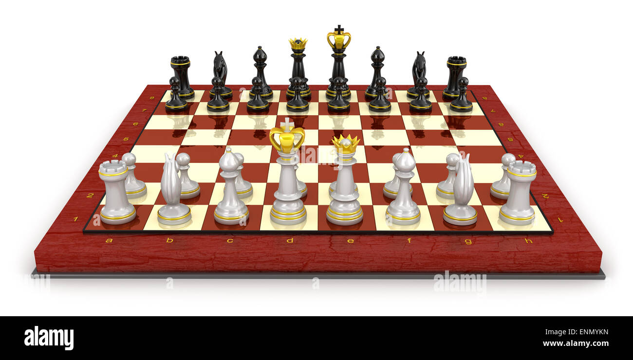 Chess board set up to begin a game Stock Photo - Alamy