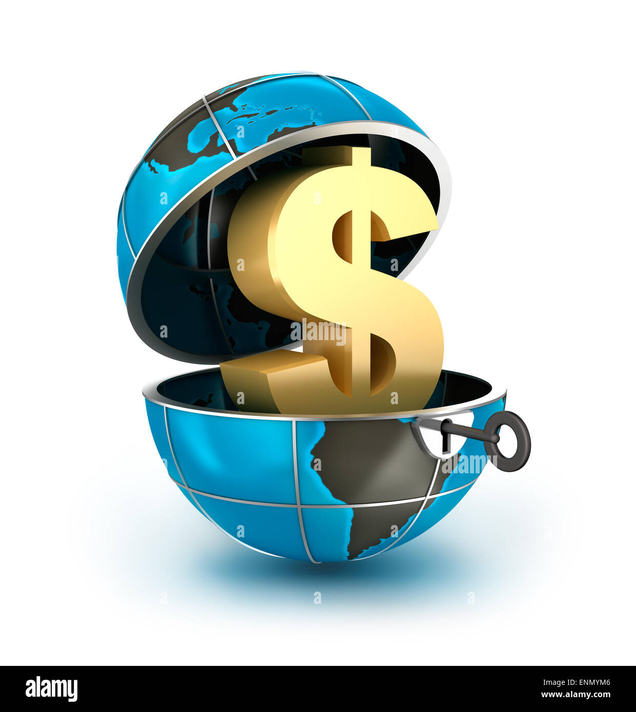 Dollar sign and planet Stock Photo - Alamy