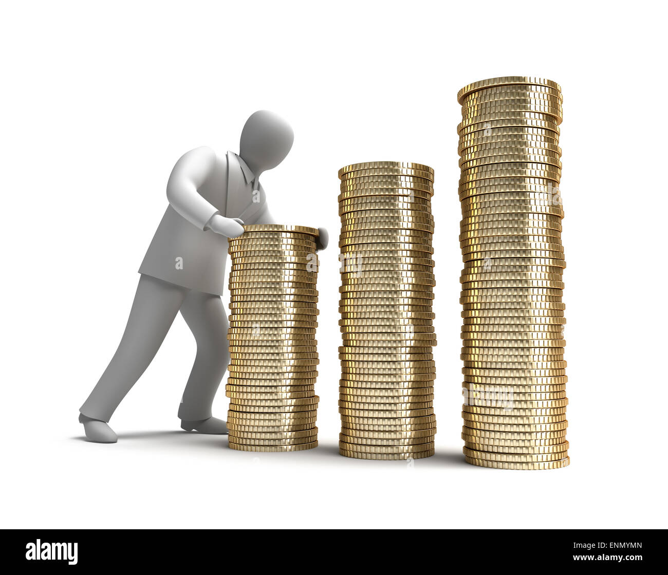 Businessman gold bar money Cut Out Stock Images & Pictures - Alamy