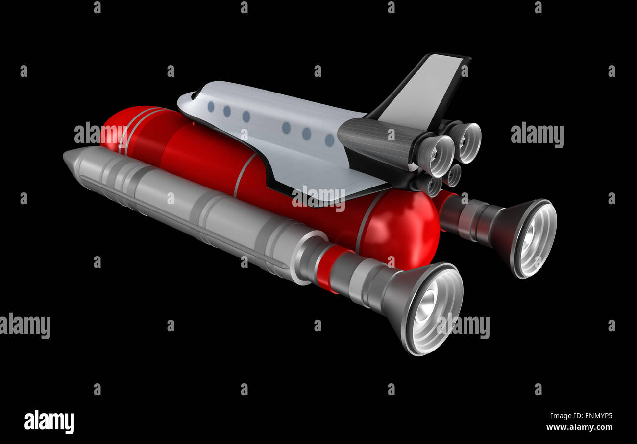 Shuttle model with carrier. My own design Stock Photo - Alamy