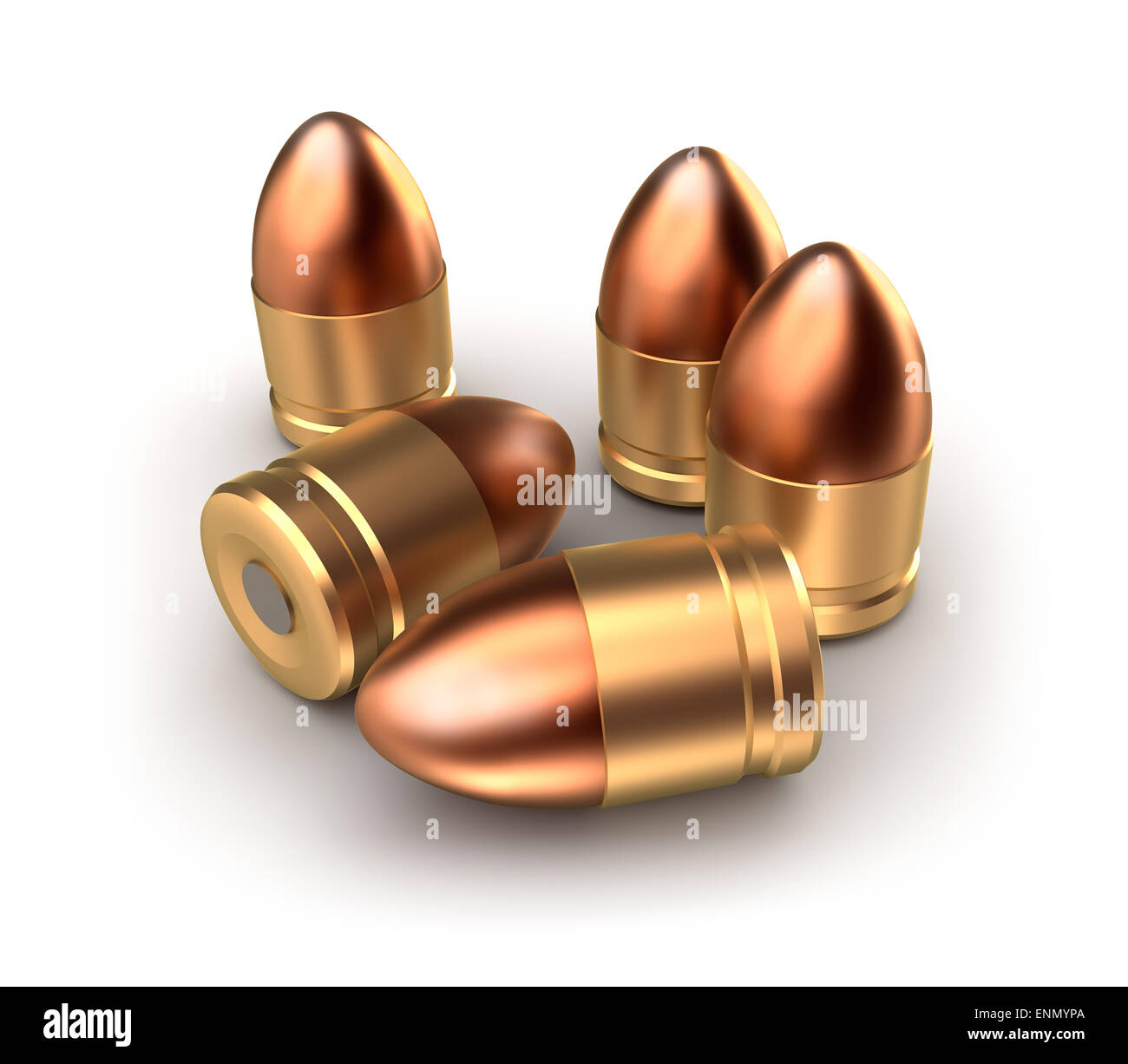 Pack of pistol ammo cartridges with bullets. Concept Stock Photo - Alamy