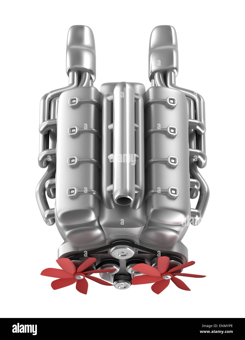 V8 engine over white. My own design. Top view Stock Photo - Alamy