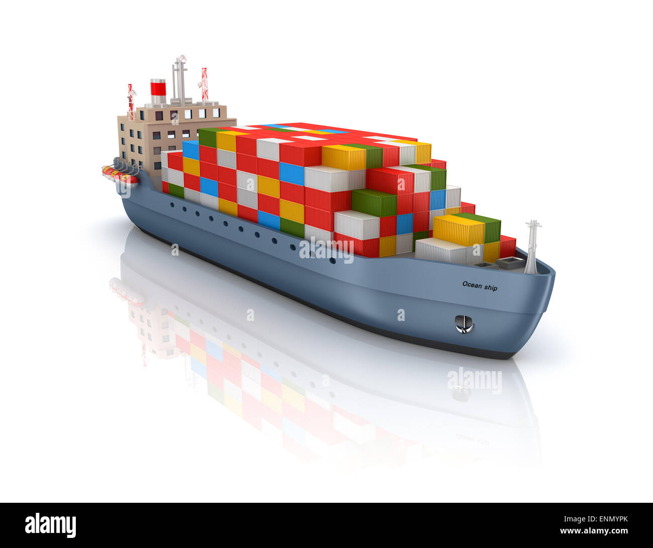 Cargo container ship Stock Photo - Alamy