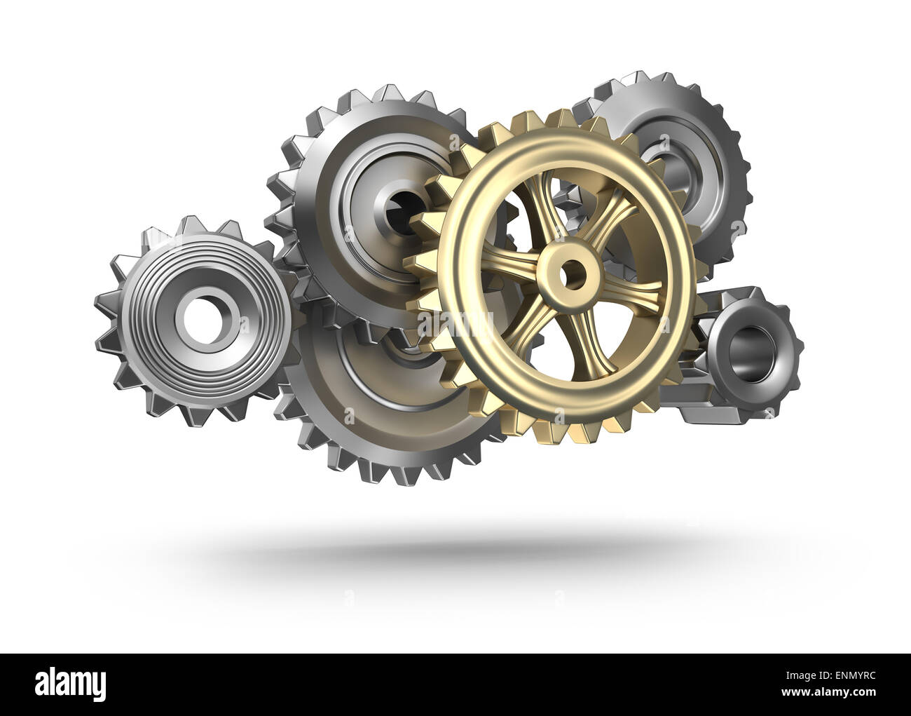 Steel gear wheels icon Stock Photo - Alamy
