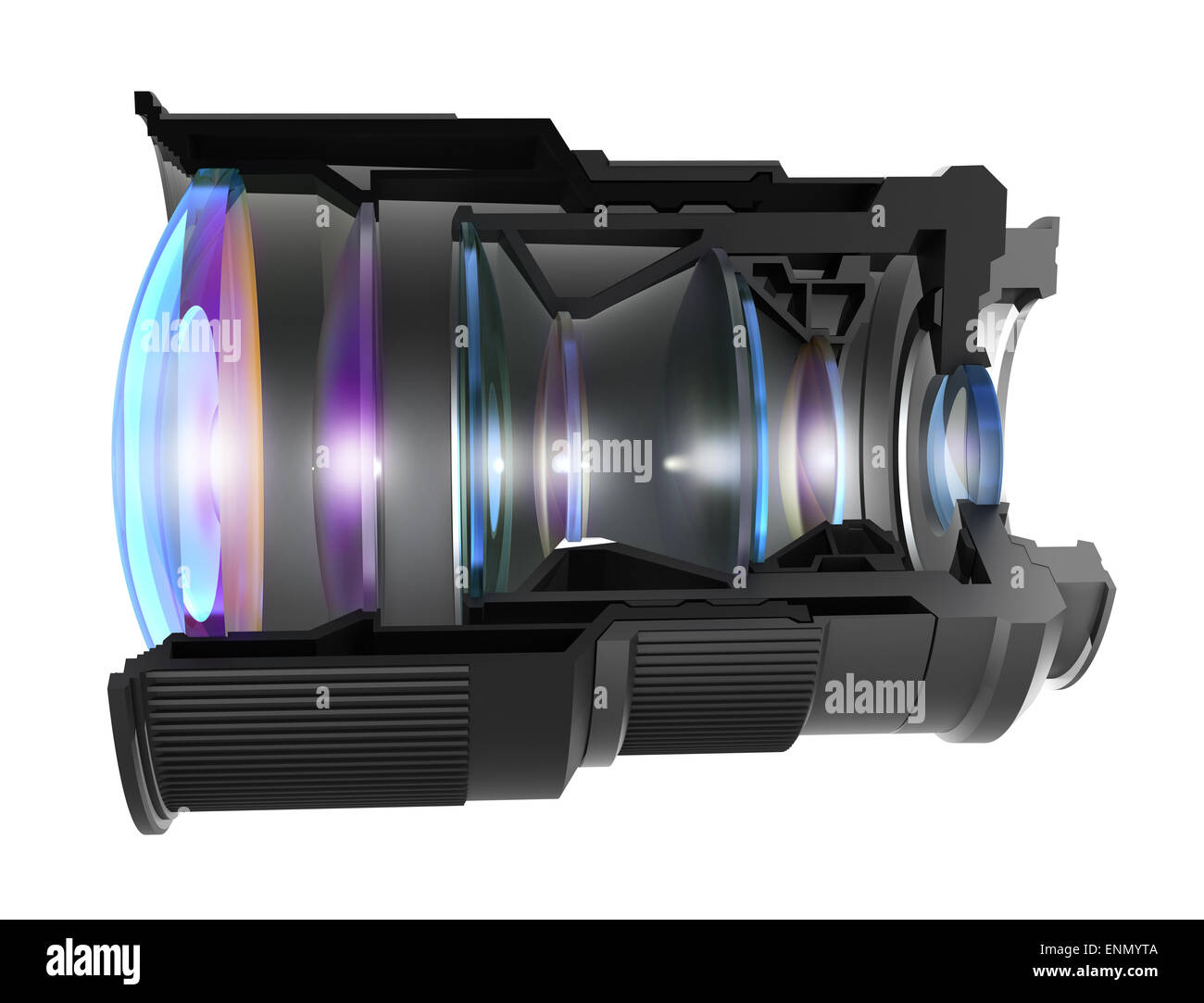 Sectional camera lens, isolated Stock Photo - Alamy