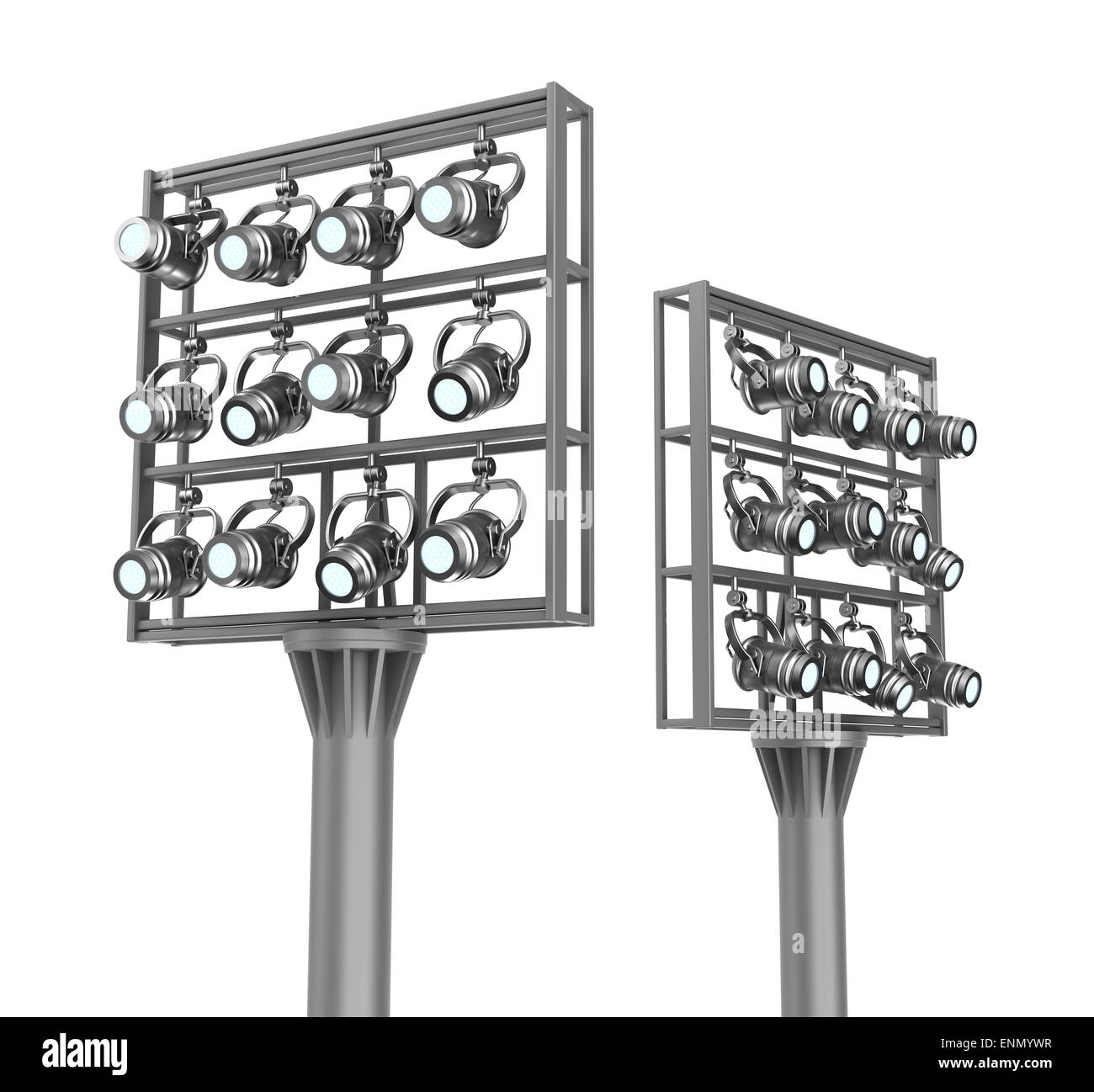 Set of spotlights on metal frames Stock Photo - Alamy