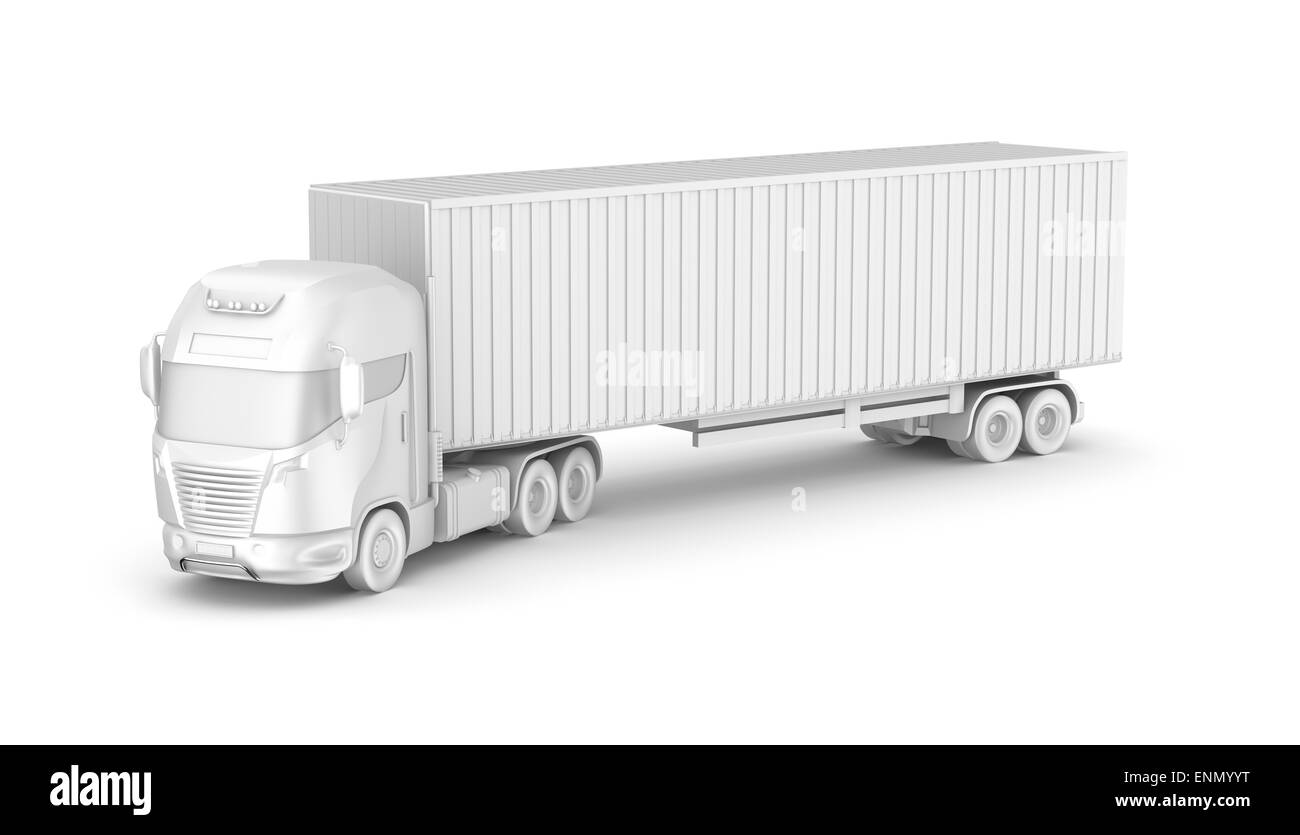 Truck with container. Blank. My own design Stock Photo - Alamy