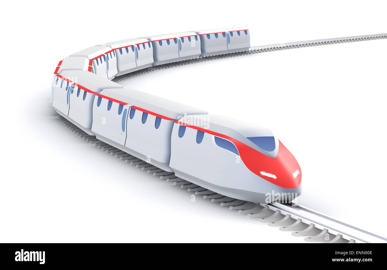 High speed train. My own design Stock Photo - Alamy