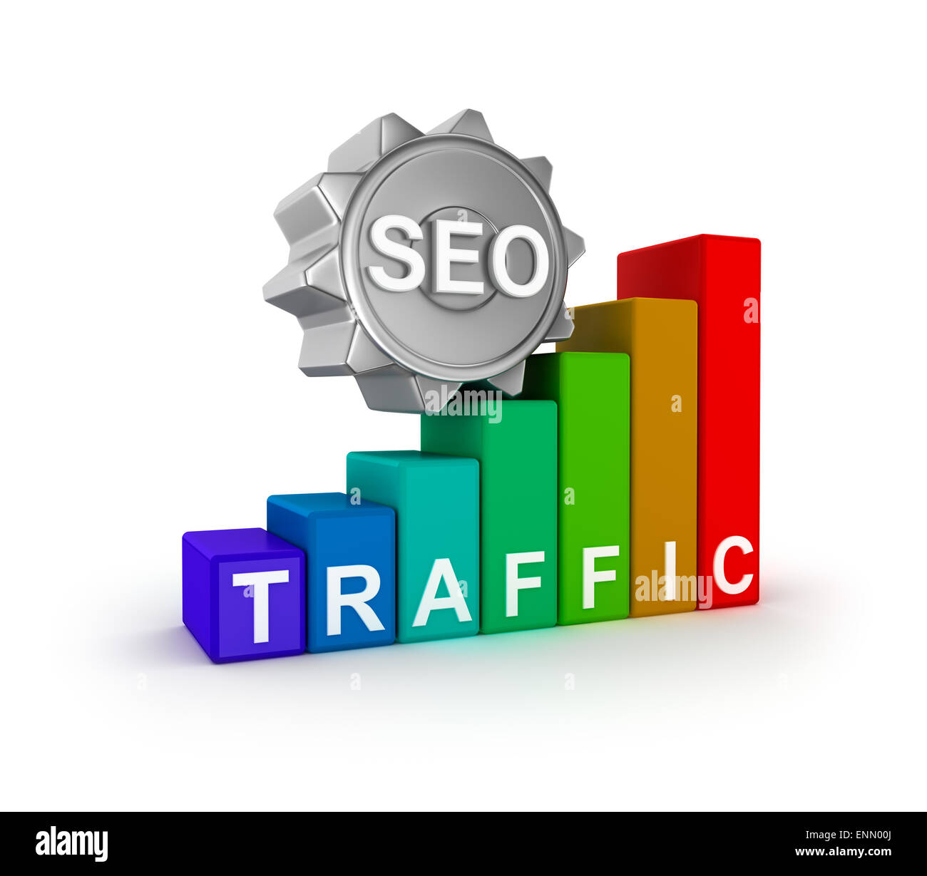 SEO concept with colorful graph Stock Photo - Alamy