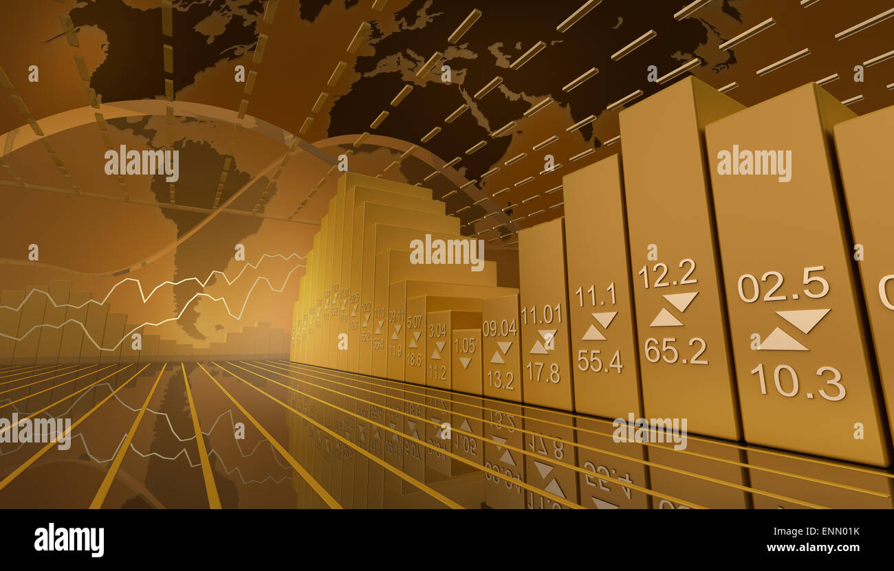 Business market background with stock diagram Stock Photo - Alamy