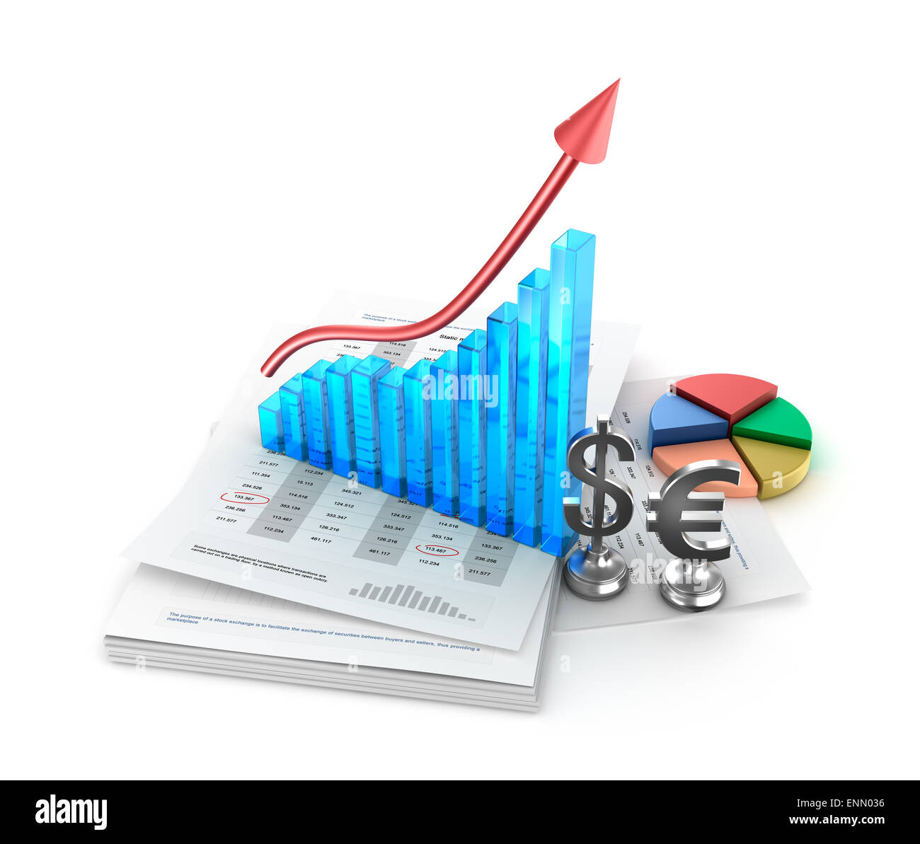 Business analysis. Charts and growth graph Stock Photo - Alamy