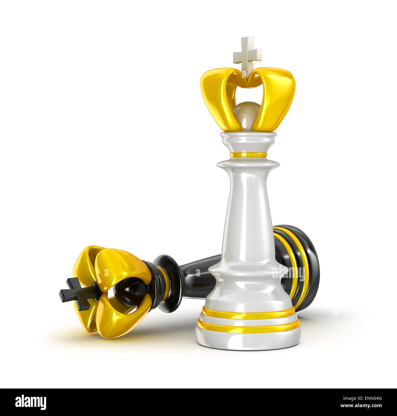 Chess: white king wins Stock Photo - Alamy