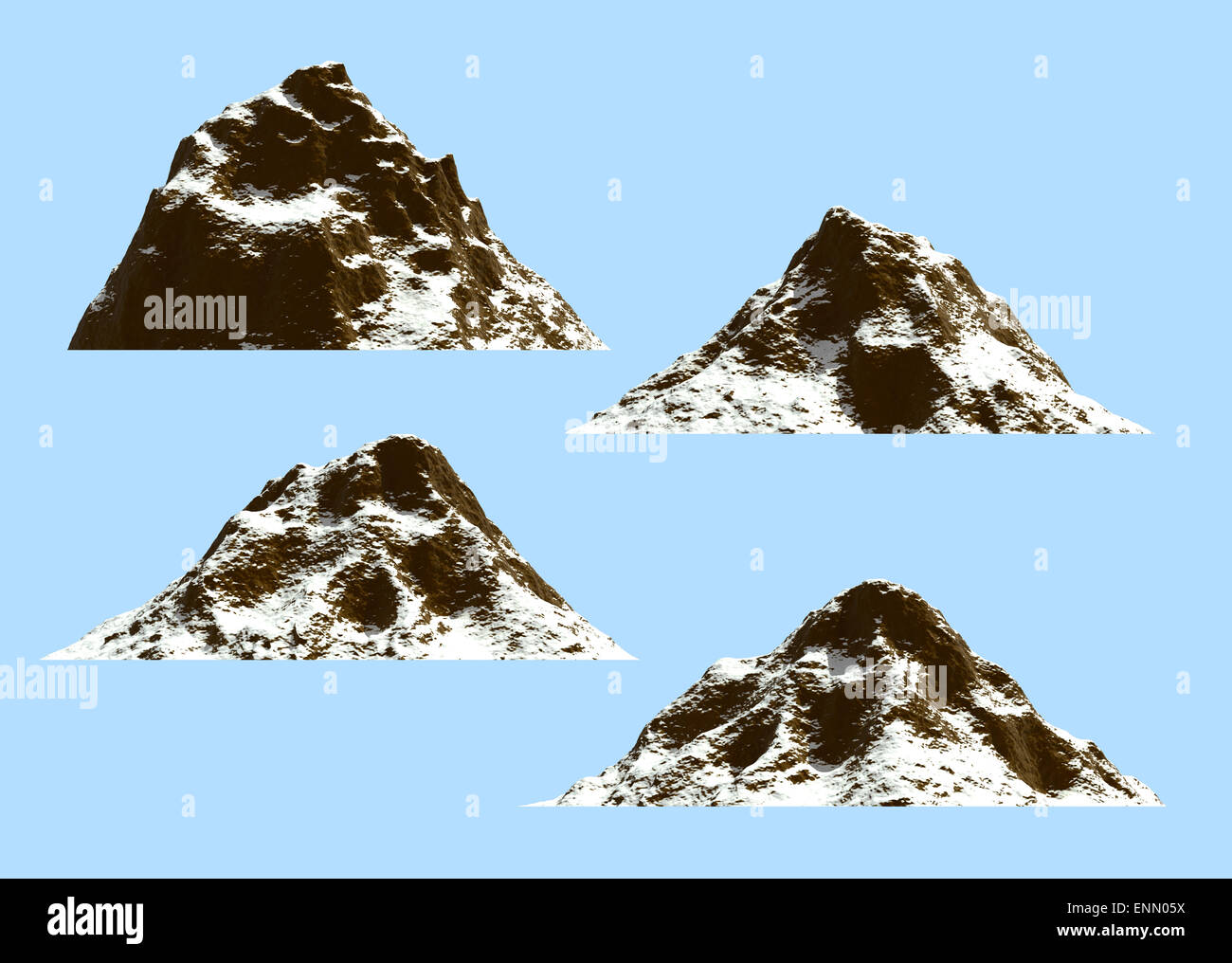 Set mountain peak silhouette hi-res stock photography and images - Alamy