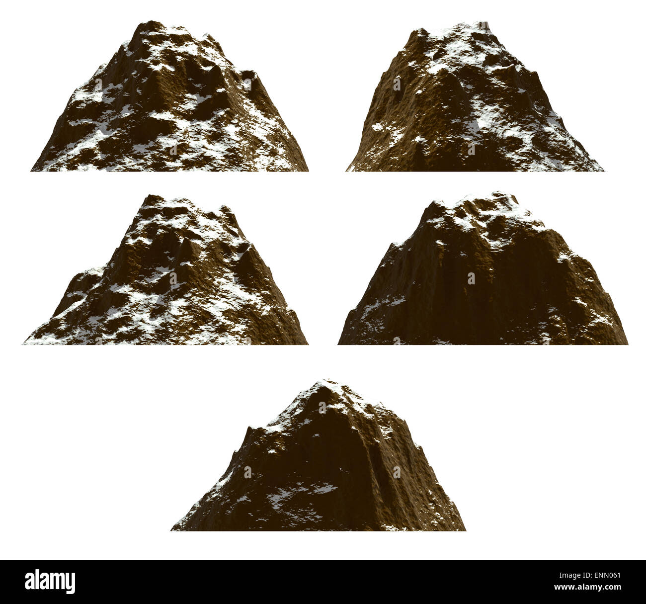 Snowy winter rocky mountain Cut Out Stock Images & Pictures - Alamy