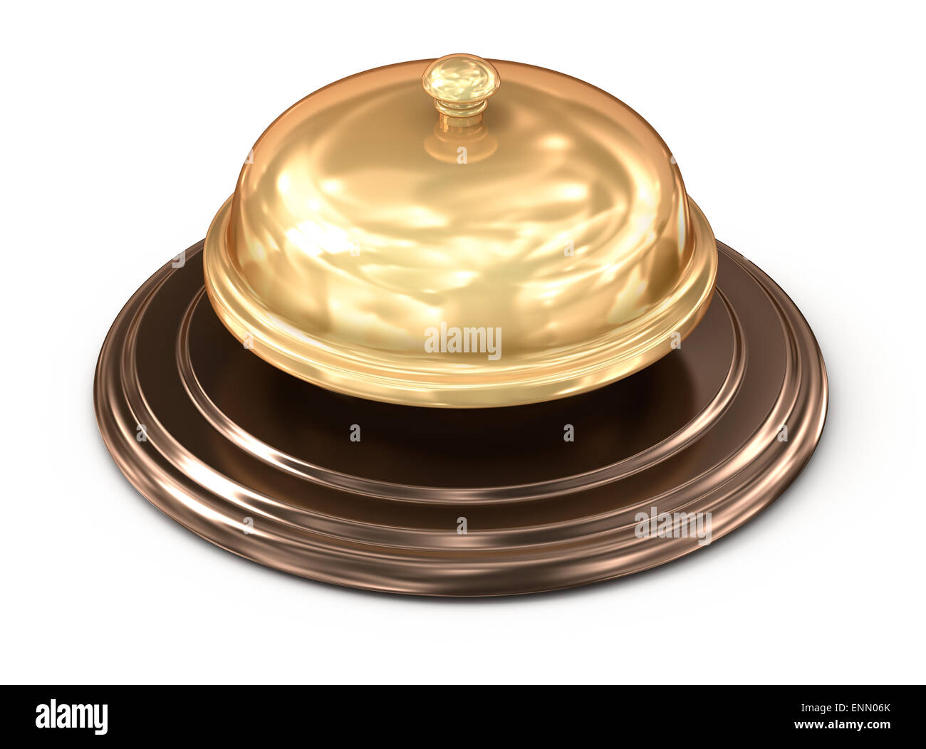 Golden bell over white Stock Photo - Alamy