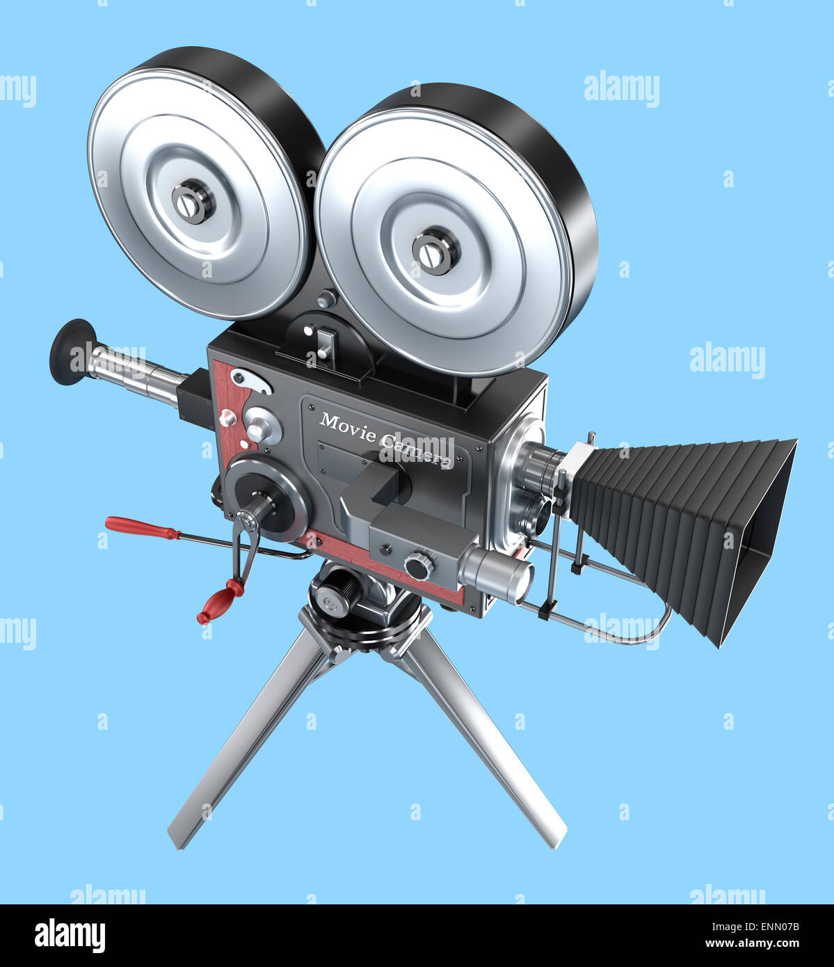 Old style movie camera, isolated Stock Photo - Alamy