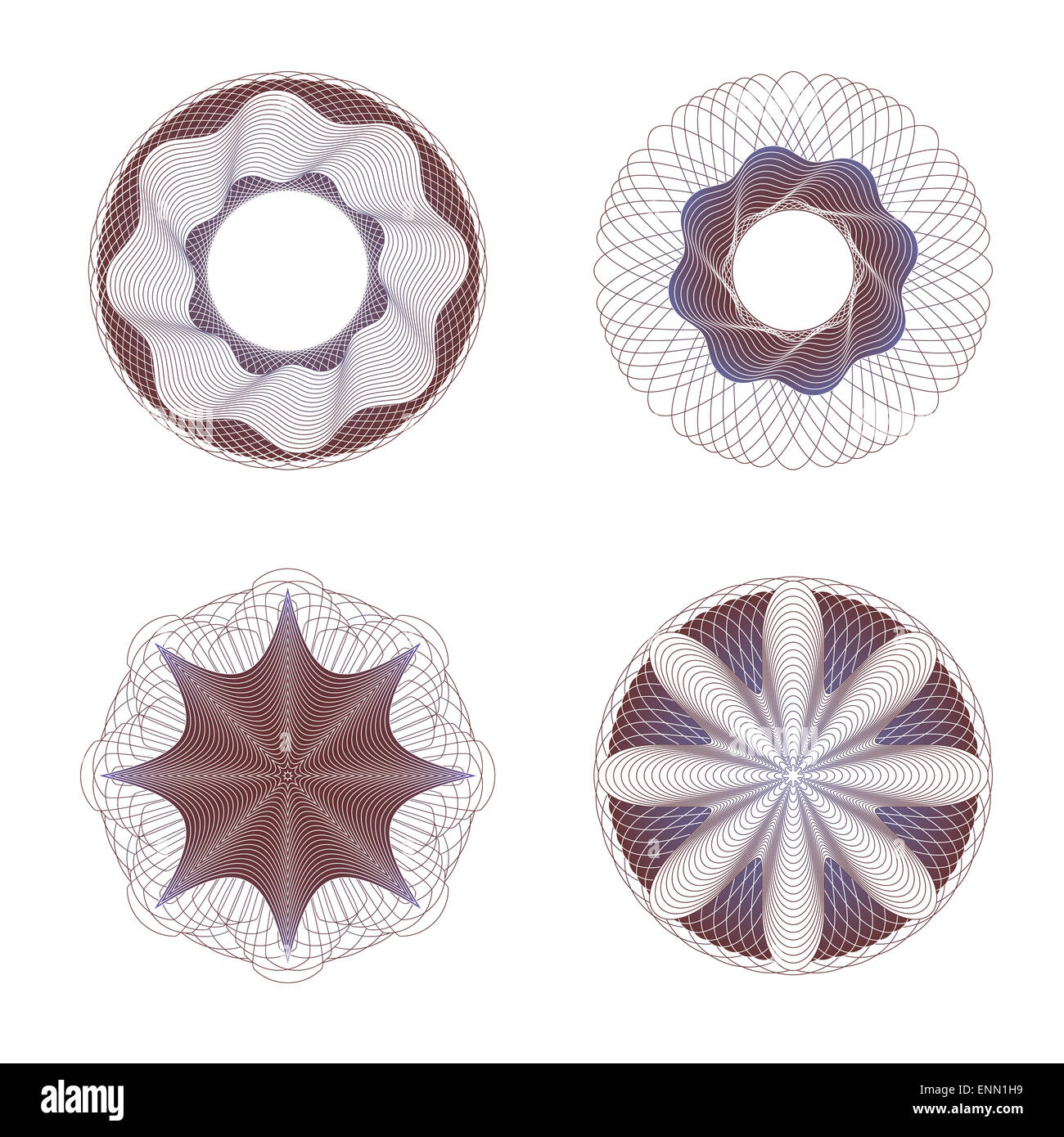 Set of rosettes Stock Photo - Alamy