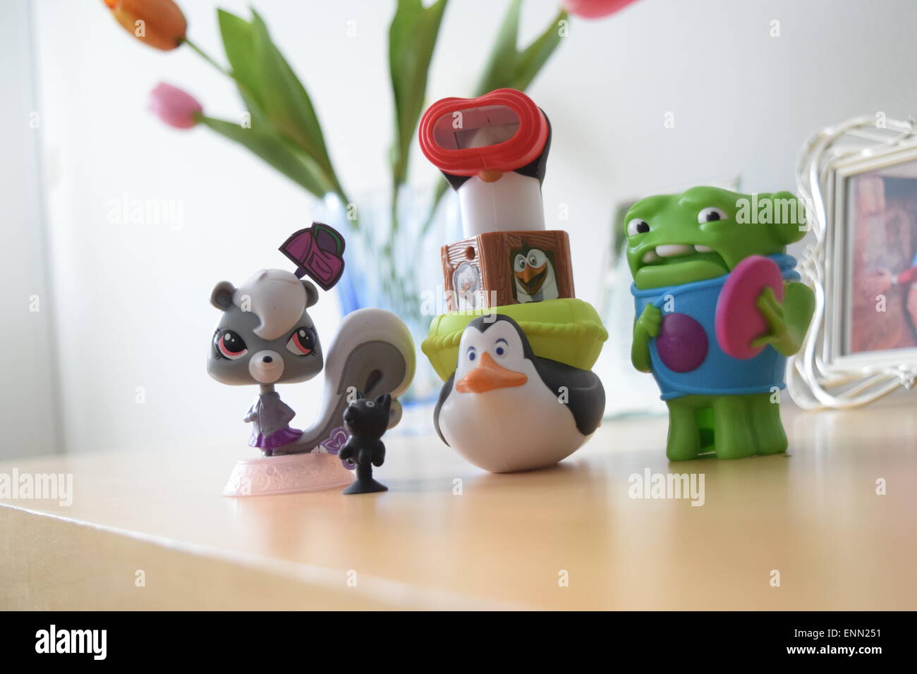 Toys at work Stock Photo - Alamy