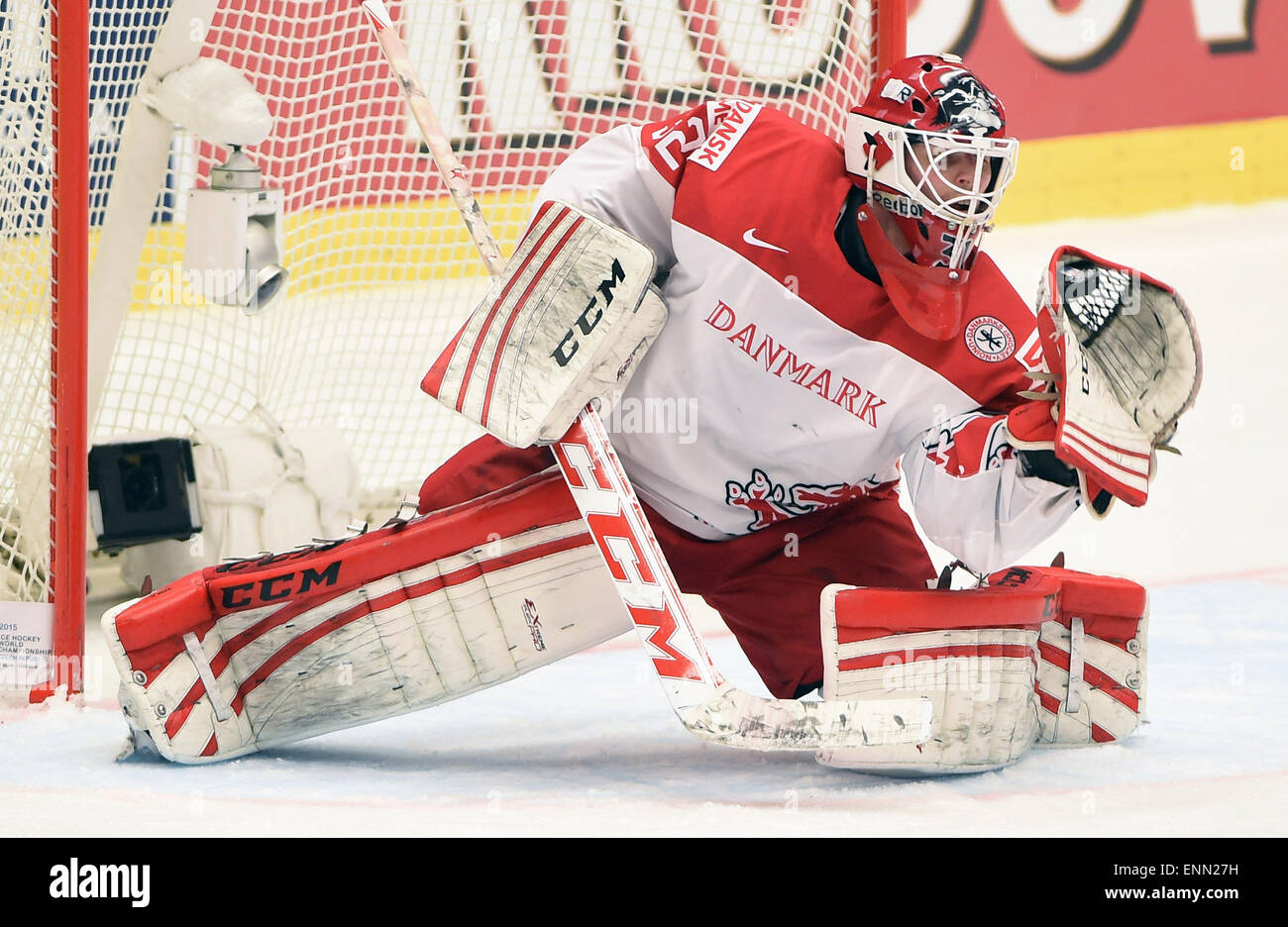 Ostrava, Czech Republic. 8th May, 2015. Danish goalkeeper Sebastian ...