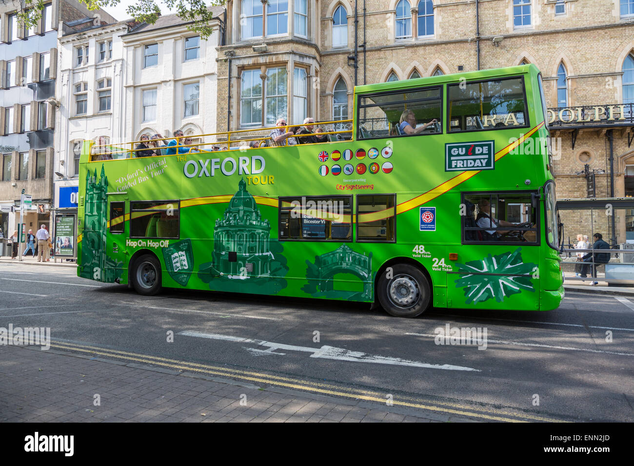 UK, England, Oxford. Double-decker Touring Bus Stock Photo - Alamy