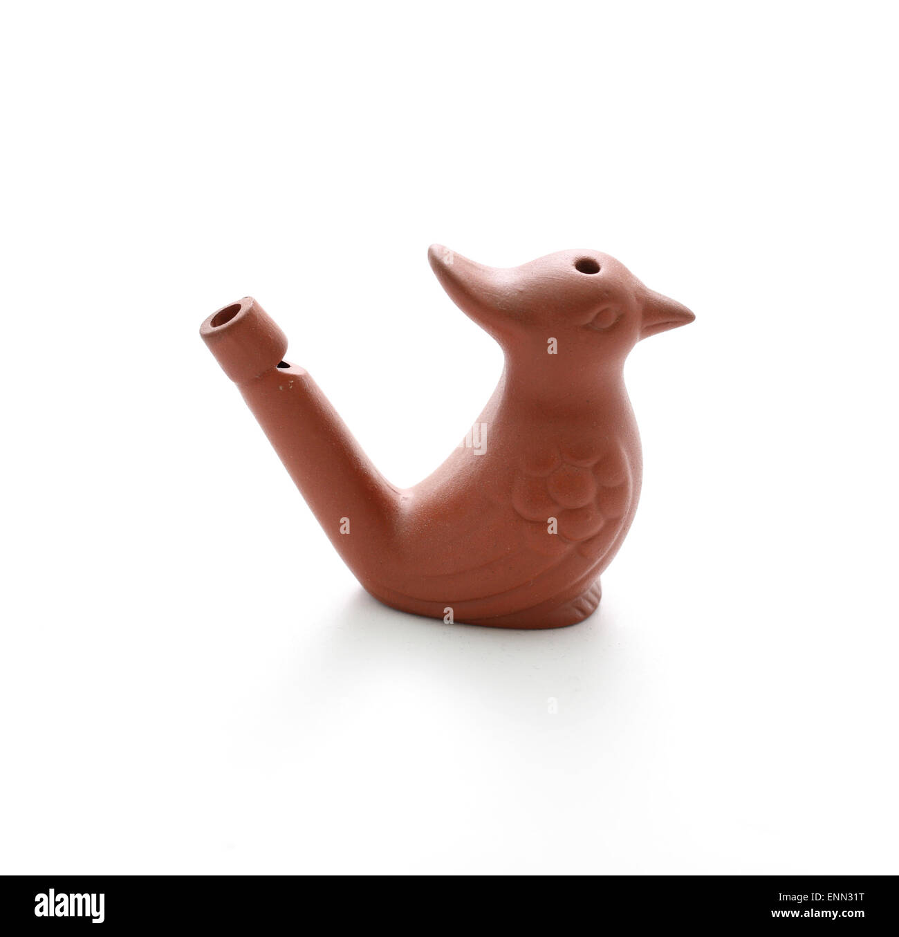 Clay bird whistle isolated on white Stock Photo - Alamy