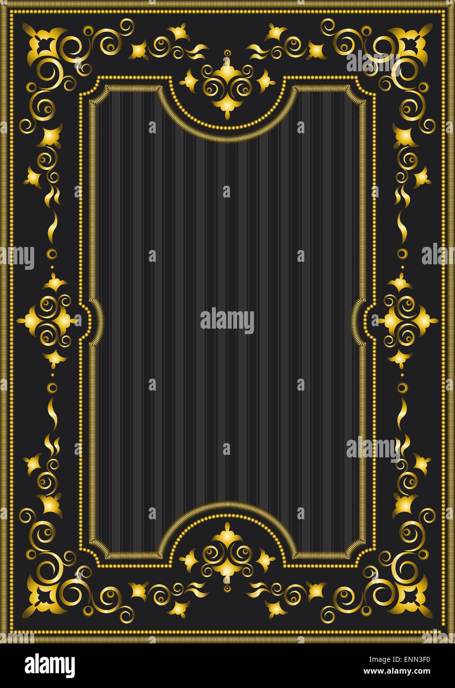 Classical gold frame with oriental pattern Stock Vector Image & Art - Alamy