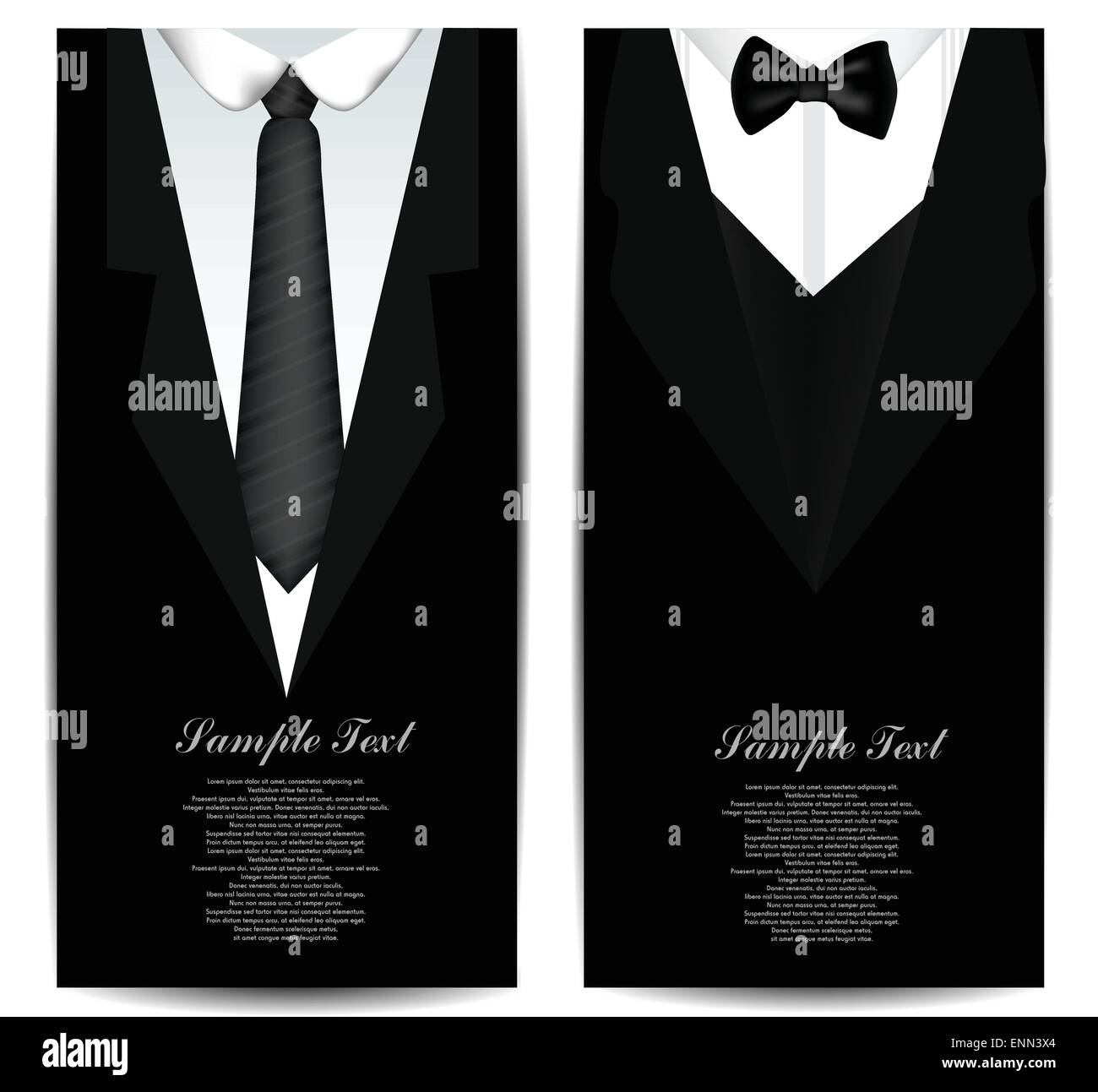 Tie Business cards Stock Vector Image & Art - Alamy