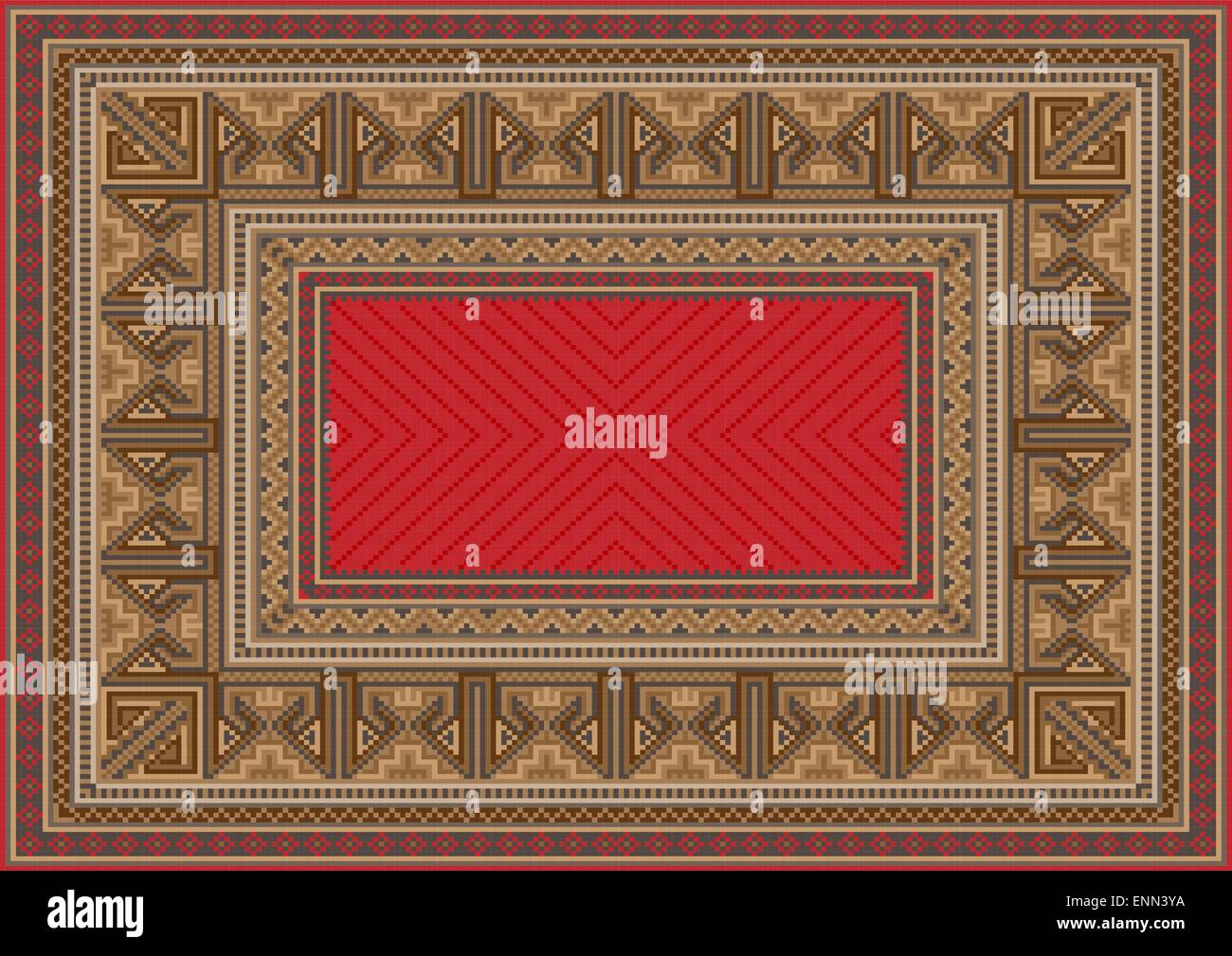 luxurious oriental carpet with original pattern Stock Vector Image ...