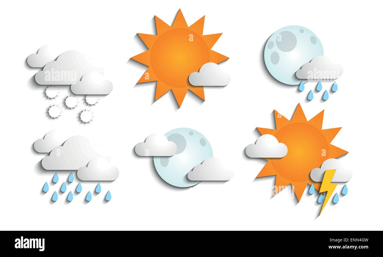 Weather icons sun Stock Vector Images - Alamy