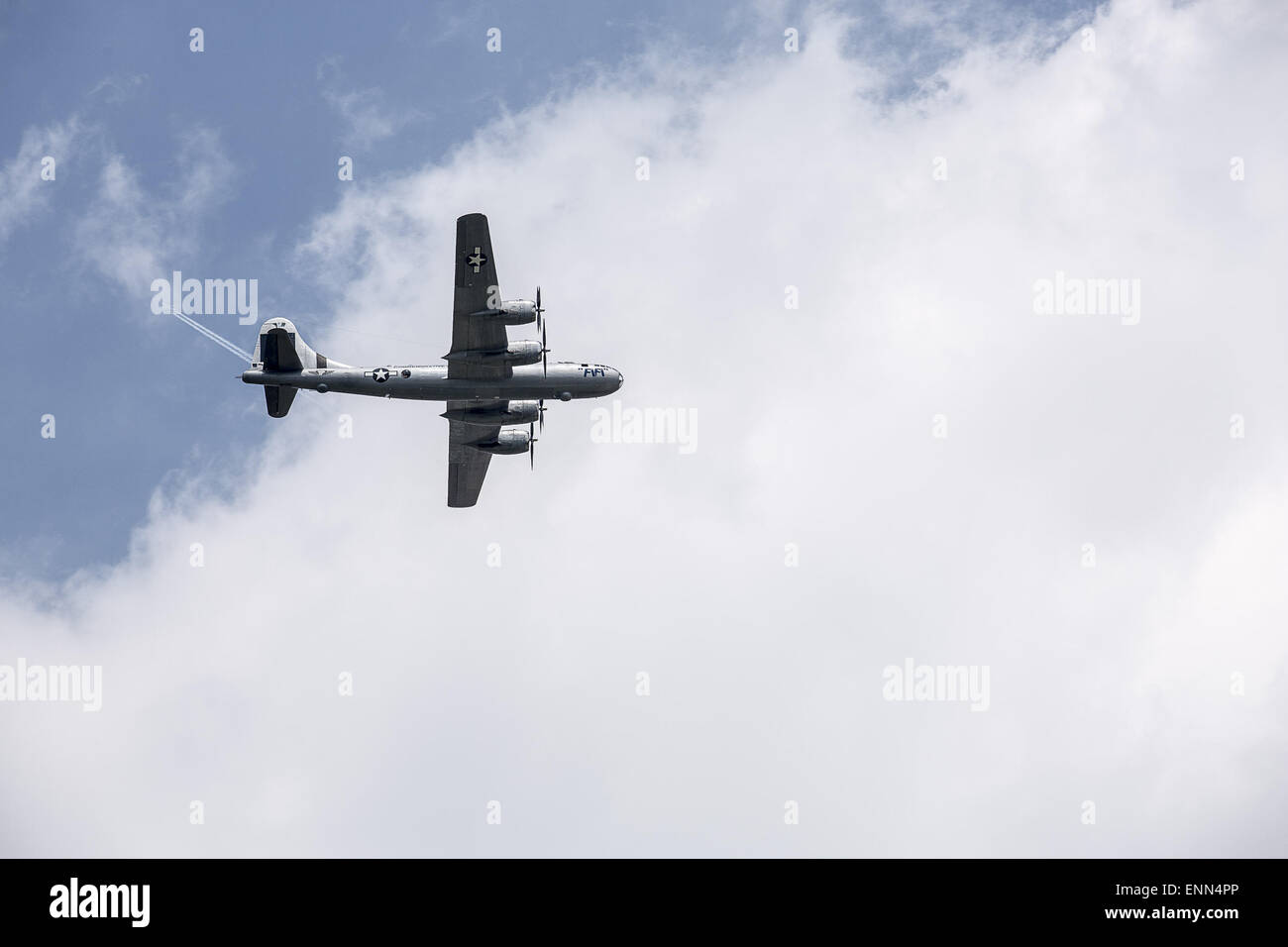 Washington, DC, USA. 8th May, 2015. A B-29 Super Fortress bomber flies ...