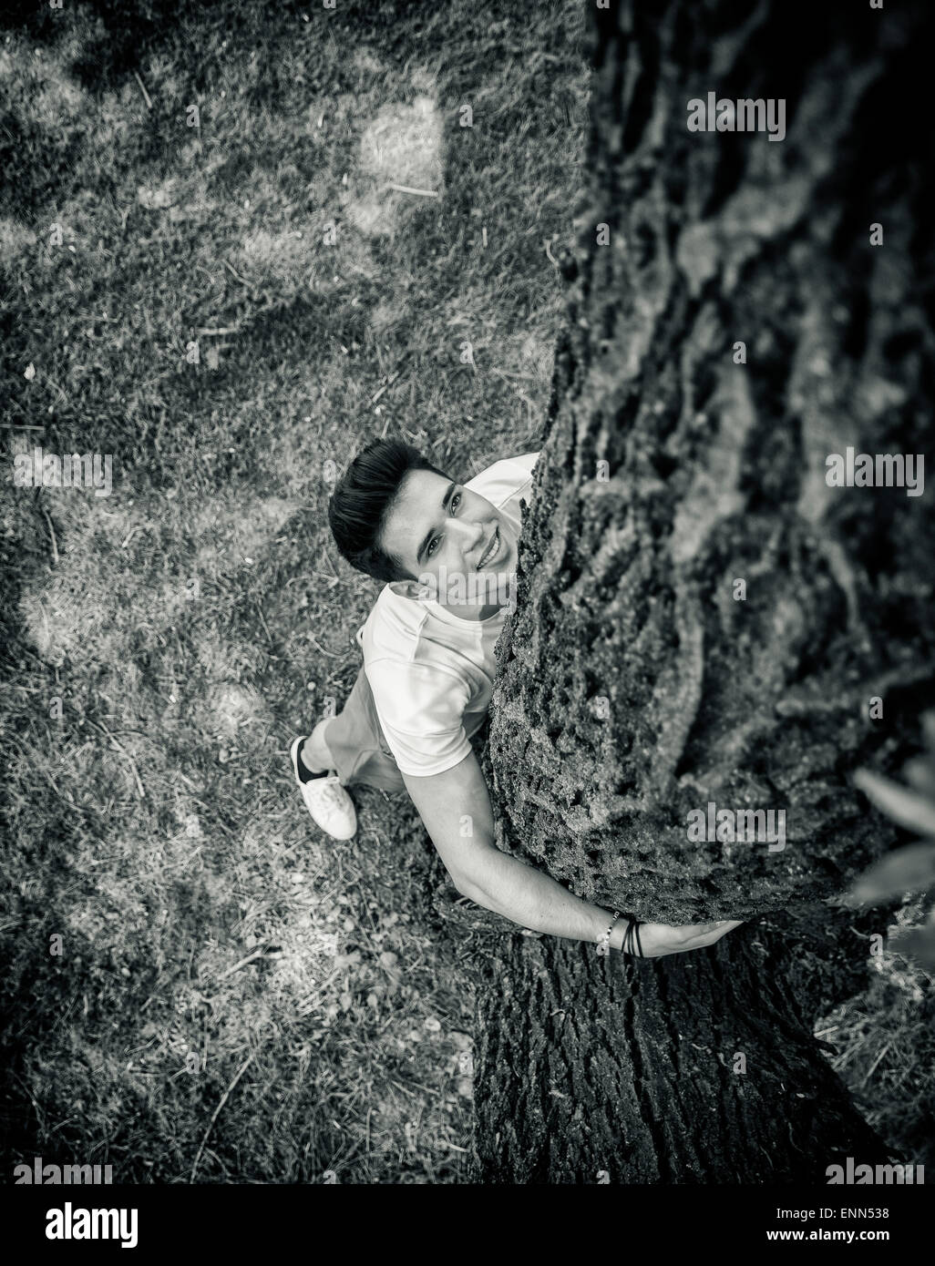 Man hugging tree hi-res stock photography and images - Alamy