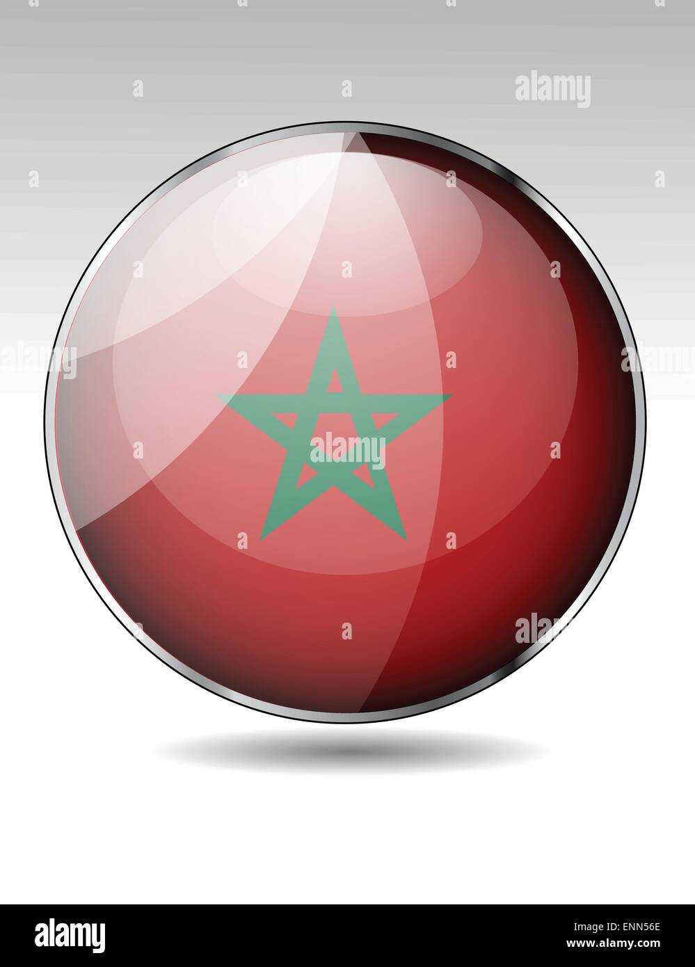 Morocco flag button Stock Vector Image & Art - Alamy