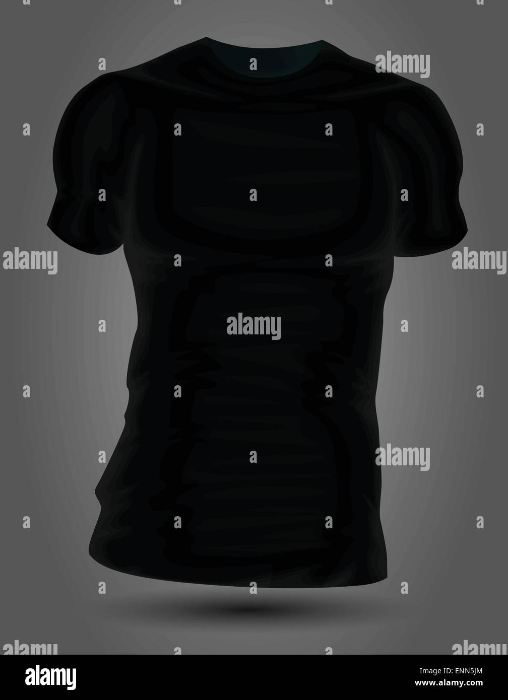 Black unisex cotton shirt Stock Vector Images - Alamy