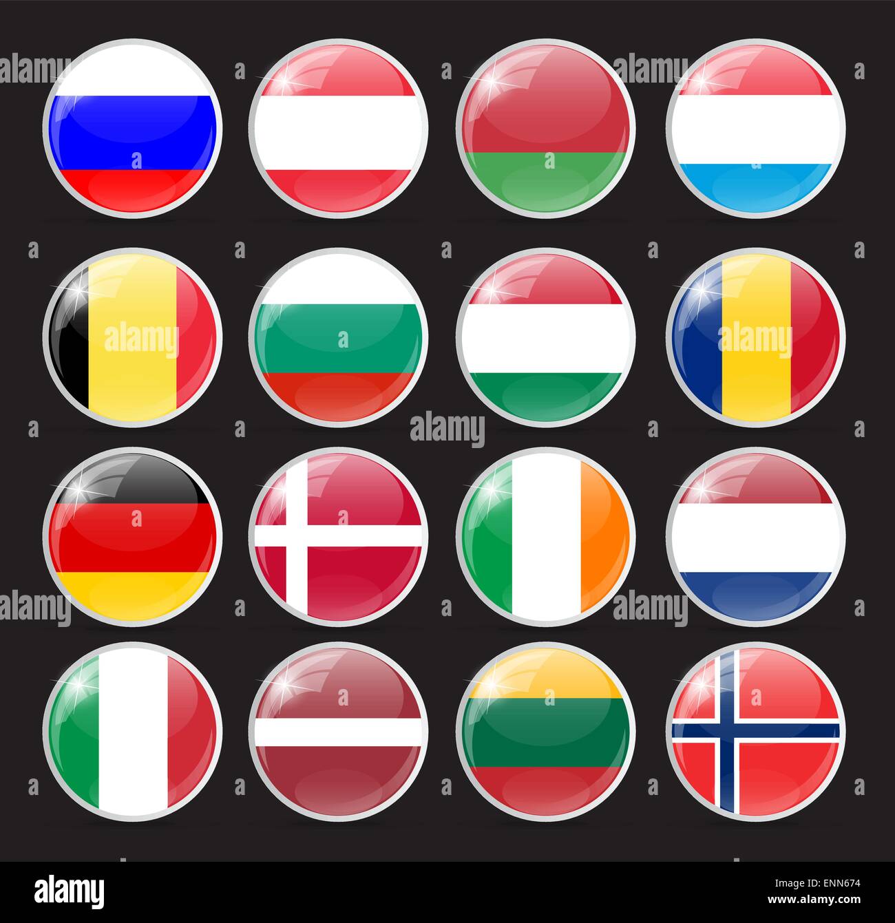 Round Flag Icon Vector Illustration EPS10 Stock Vector Image & Art - Alamy
