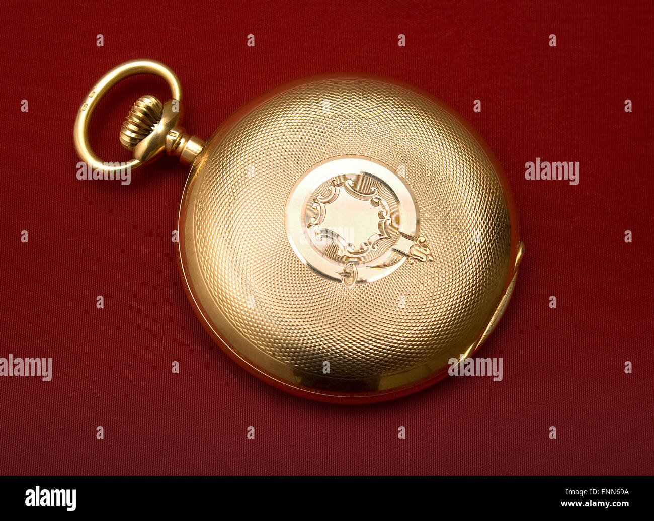 Vintage Swiss gold mechanical pocket watch Stock Photo - Alamy