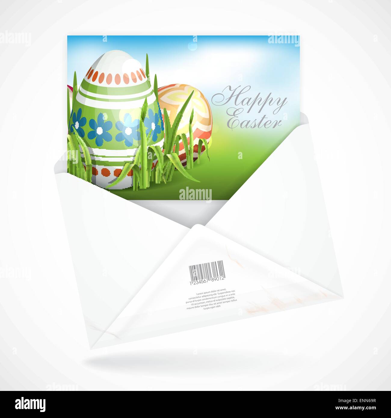 Easter Background With Eggs In Grass Stock Vector Image & Art - Alamy