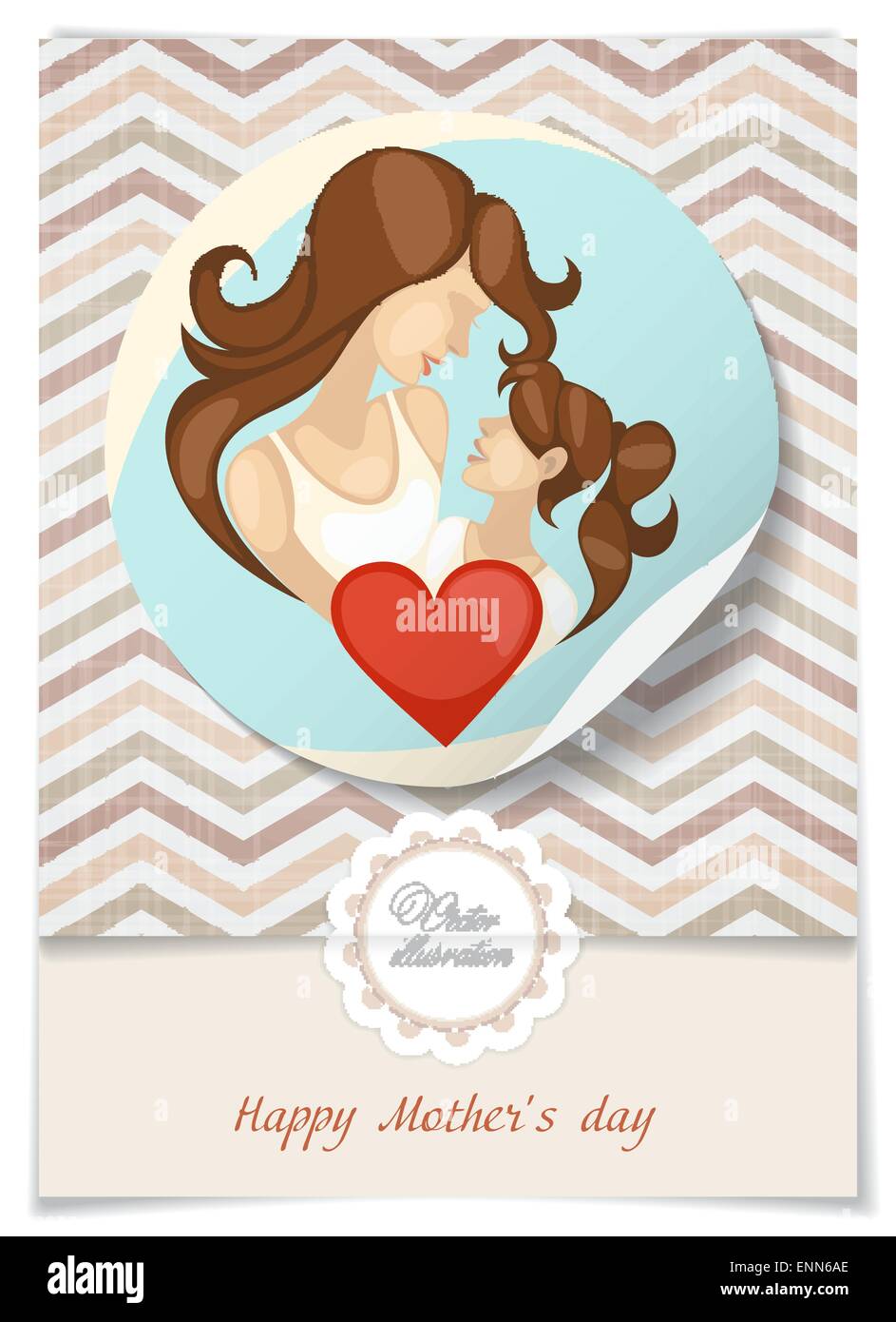 Cute mothers day greeting Stock Vector Images - Alamy