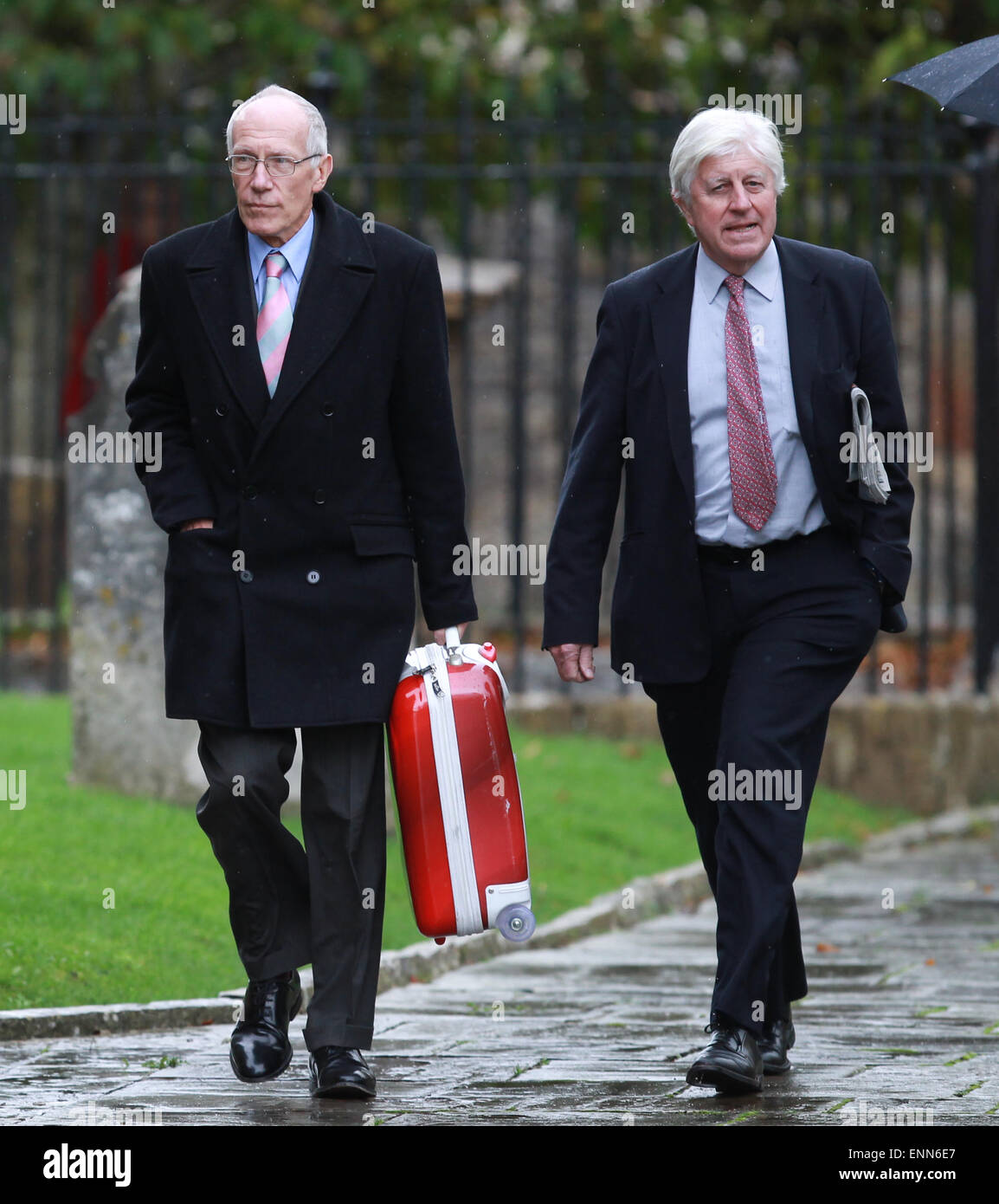 Lynda Bellingham funeral in Crewkerne - Arrivals Featuring: Sir Marcus ...