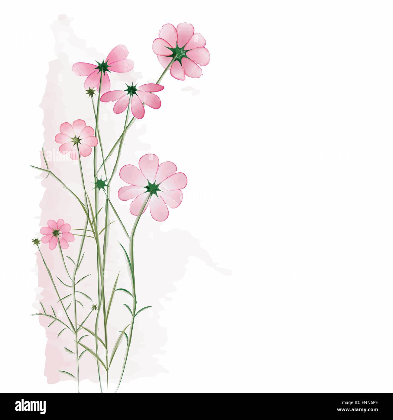 Springtime Colorful Flower on White Background Stock Vector Image & Art ...