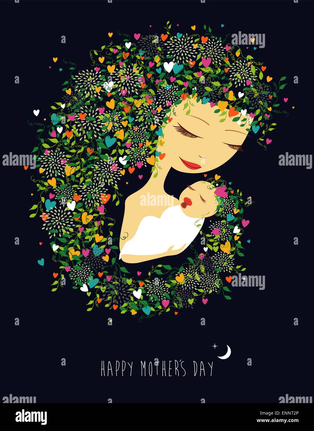 Kid gift mother's day Stock Vector Images - Alamy