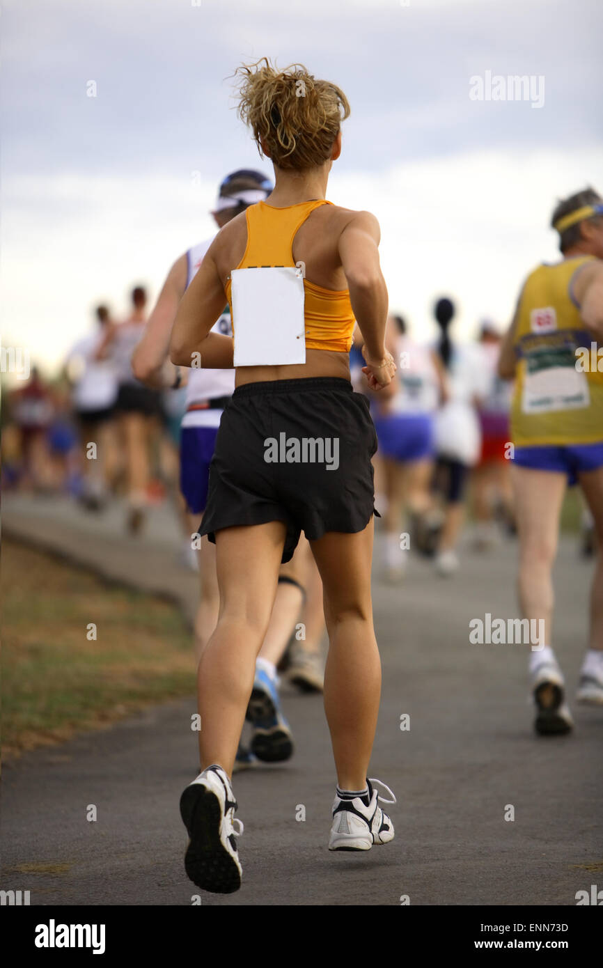 Competitors in a running road race Stock Photo - Alamy
