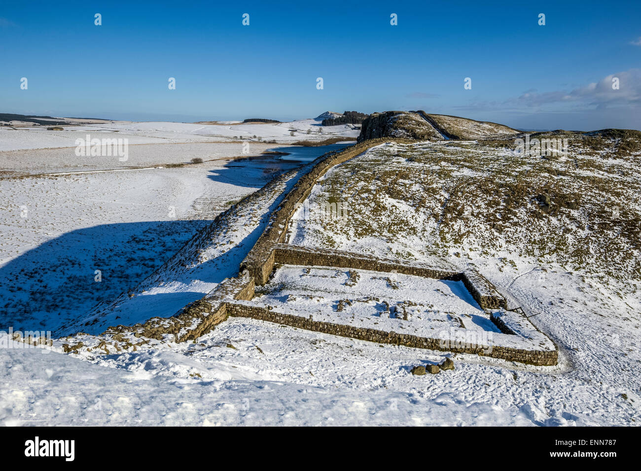 Hadrians wall winter scenes mile hi-res stock photography and images ...