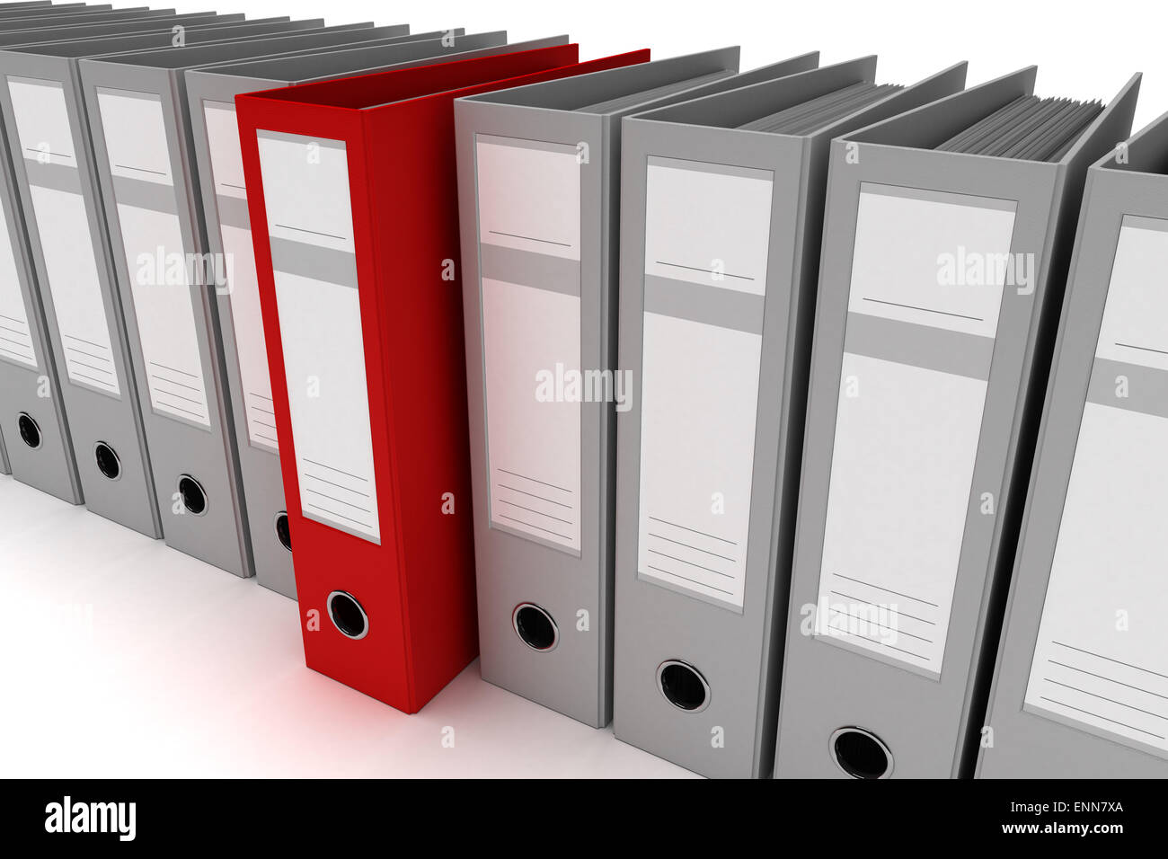 Red Ring Binders Stock Photo - Alamy
