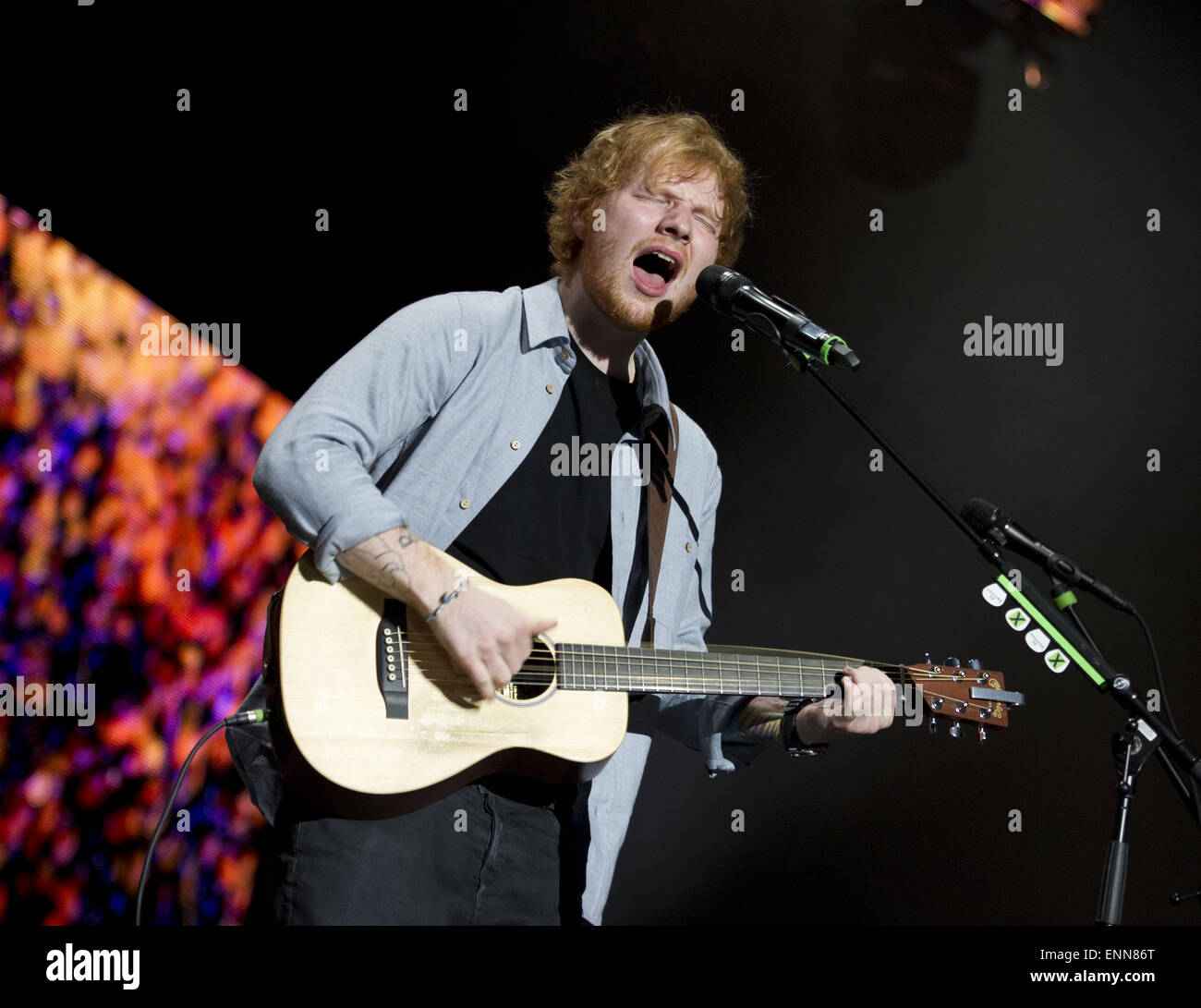 Ed Sheeran performs for a sold out crowd at the Ziggo Dome in Amsterdam ...