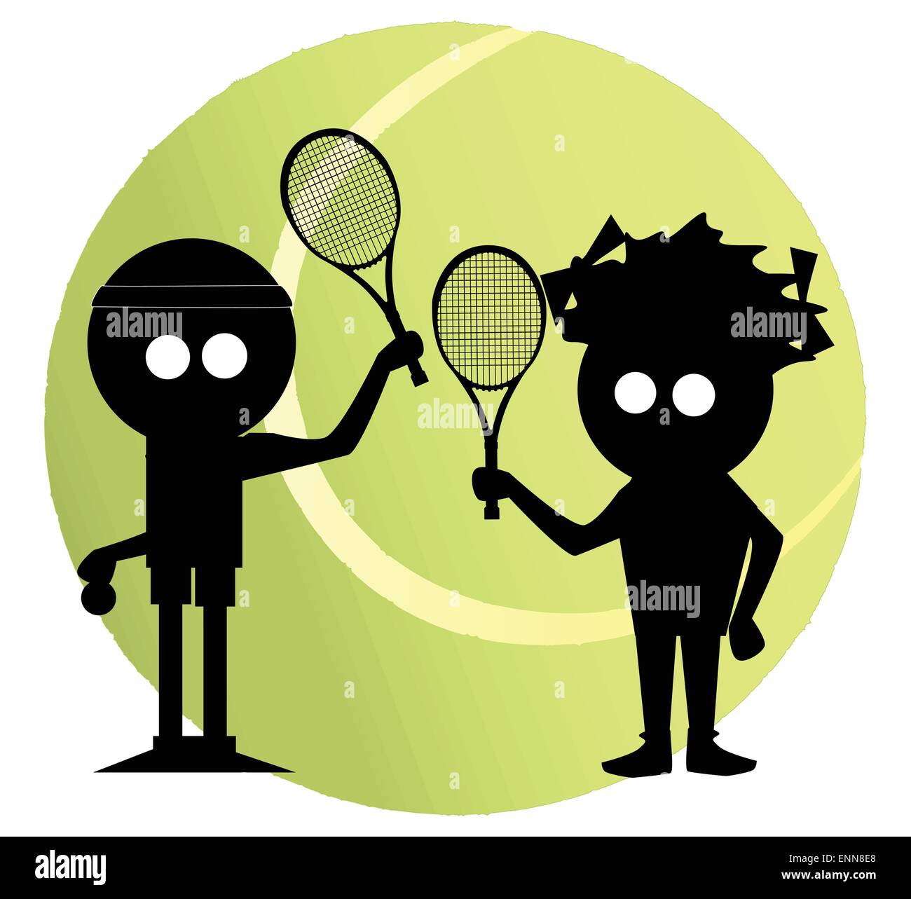 Mixed doubles game Stock Vector Images - Alamy