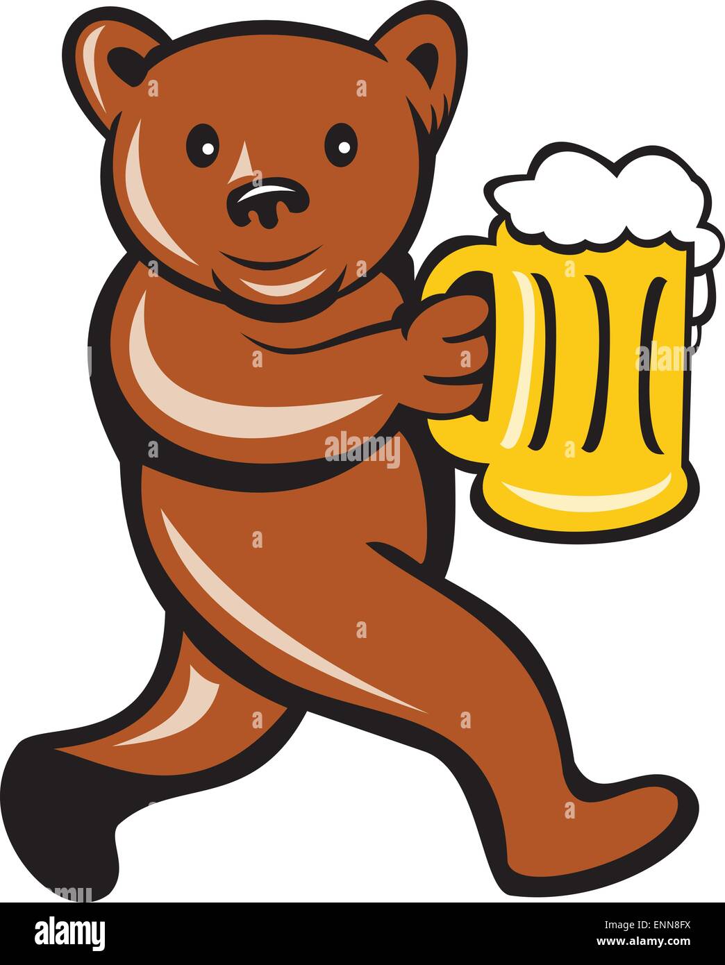 Cartoon Bear Beer