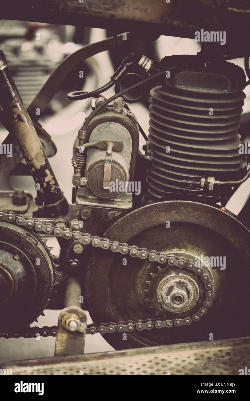 Color detail of the engine of a motorcycle Stock Photo - Alamy