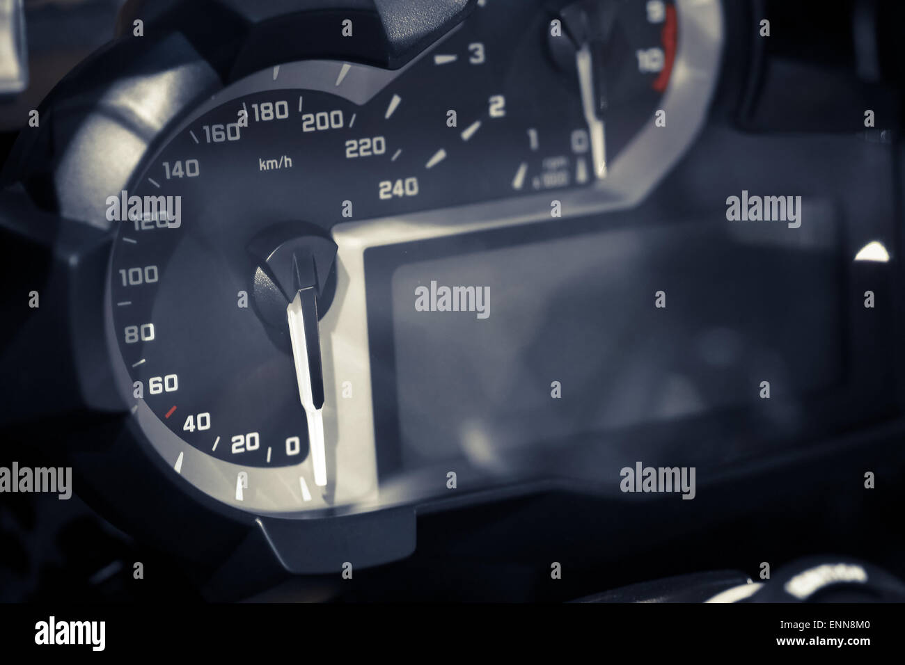 Color detail with the speedometer of a motorcycle Stock Photo - Alamy