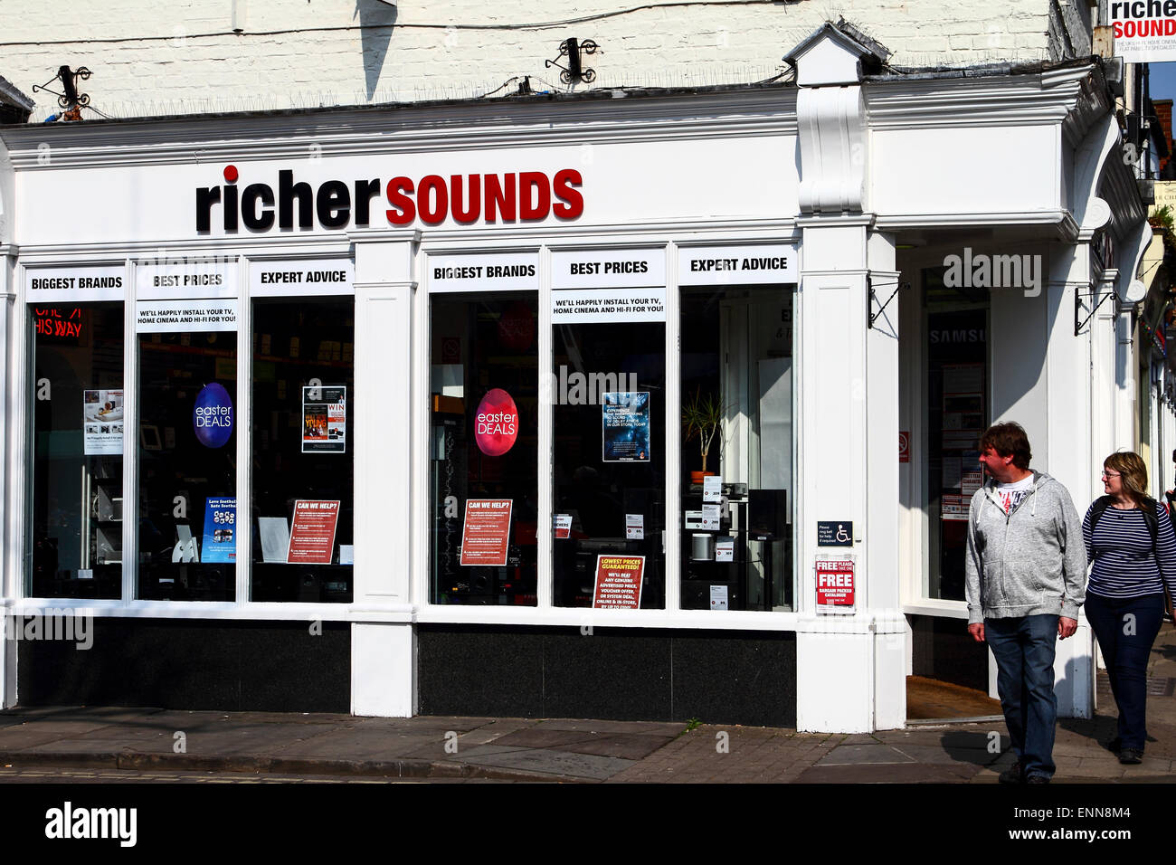 Richer sounds, York shop Stock Photo - Alamy