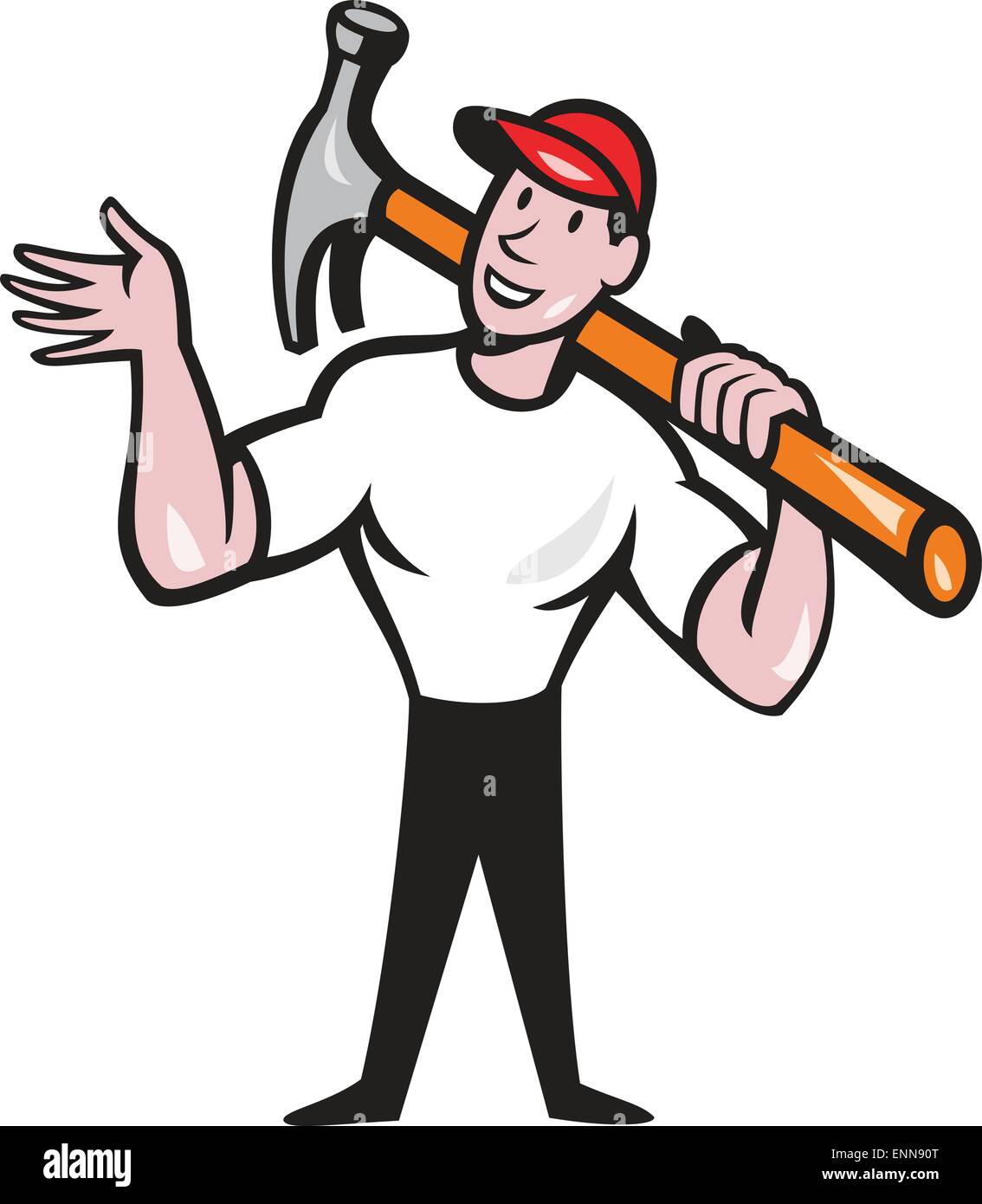 Carpenter Builder Hammer Cartoon Stock Vector Image & Art - Alamy